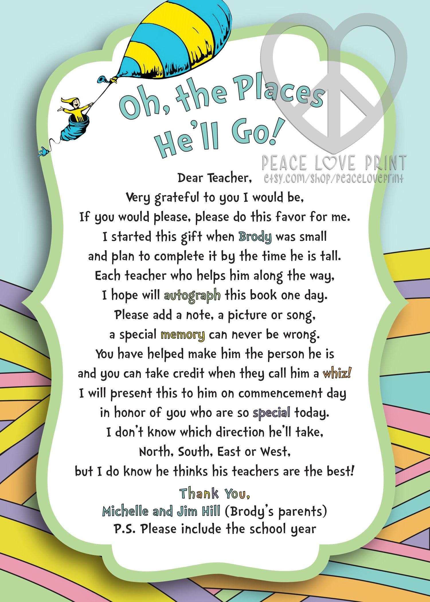 Oh The Places You'll Go Dr Seuss Poem