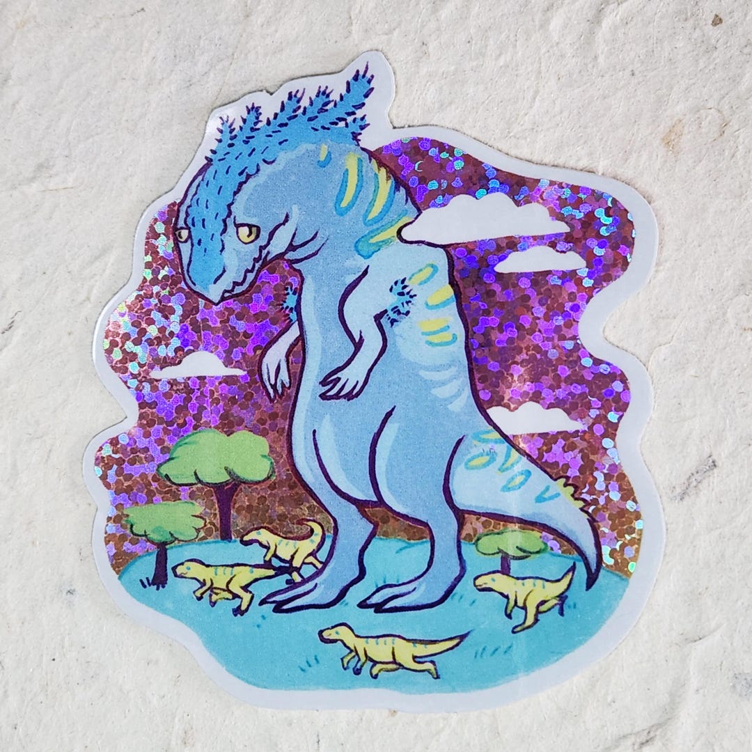 Gigantosaurus Holographic Sticker - Etsy
