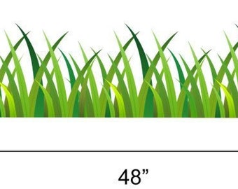 11x48 Grass Wall Decal Beautiful Deco Art Sticker Mural FREE SHIPPING ...