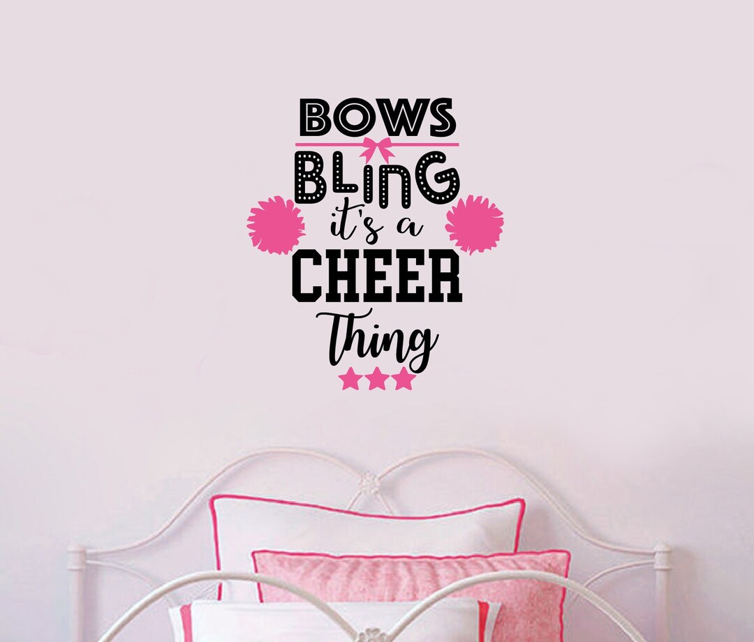 Cheerleader Wall Decal, Cheerleader Wall Decor, Girls Room Decor ...