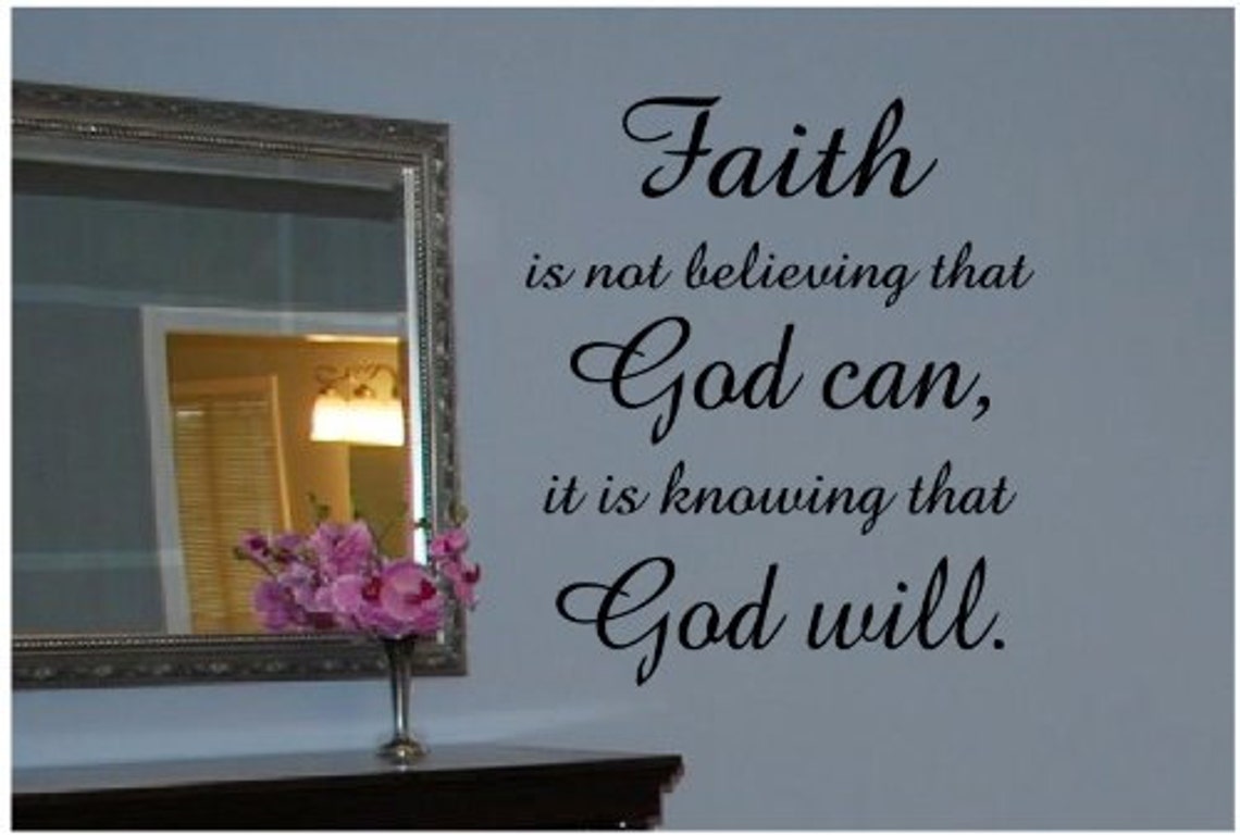 Faith.. God.. Quote Wall Decal Decor Art Sticker Mural - Etsy