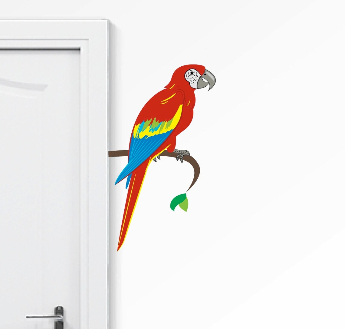 Parrot Wall Decal Deco Art Sticker Mural FREE SHIPPING | Etsy