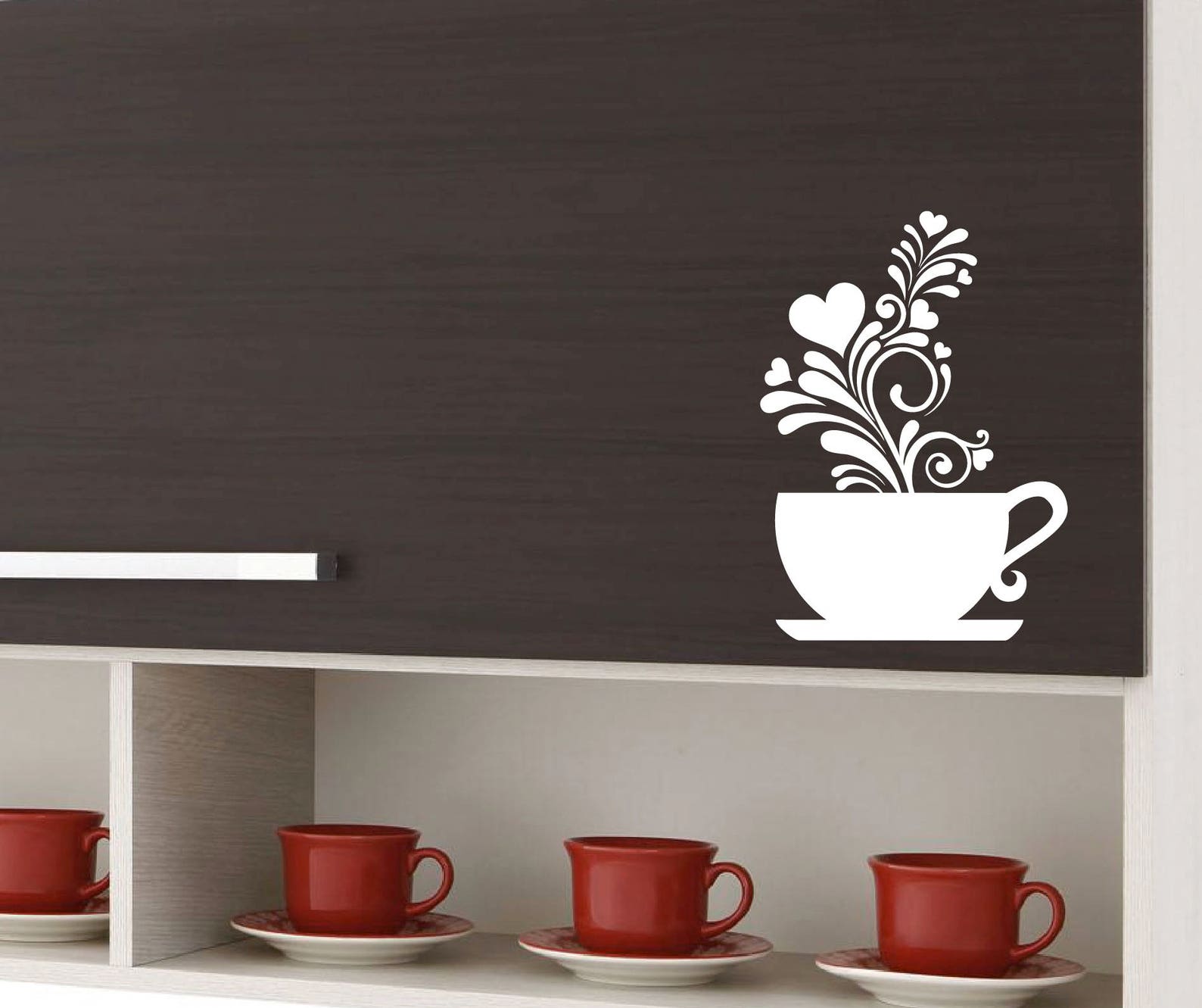 Free Shipping Coffee Cup Wall Decal Art Sticker Decor - Etsy