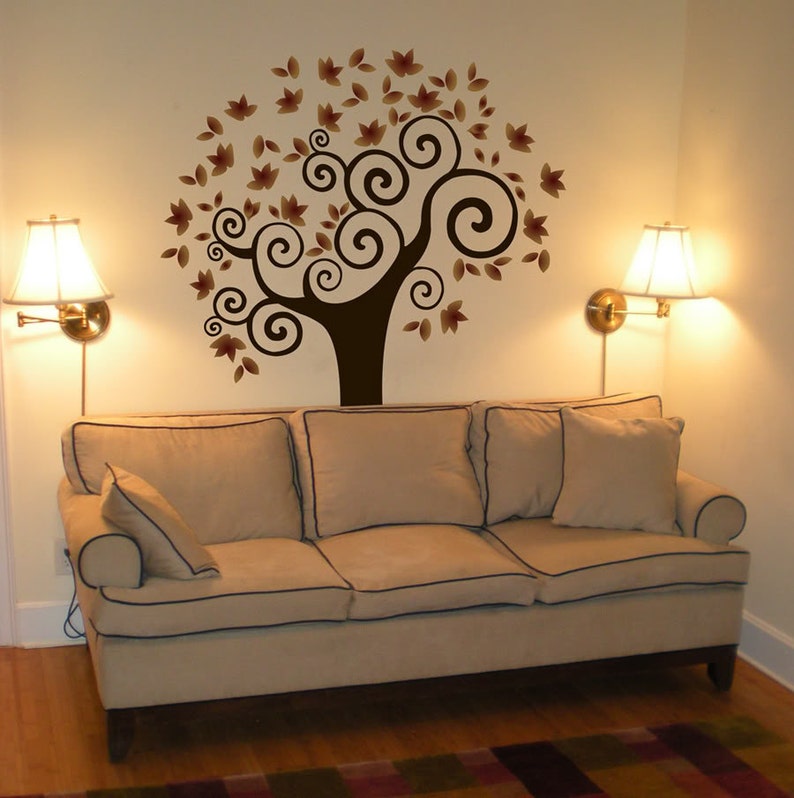 Tree Wall Decal Deco Art Sticker Mural Amazing Colors Etsy