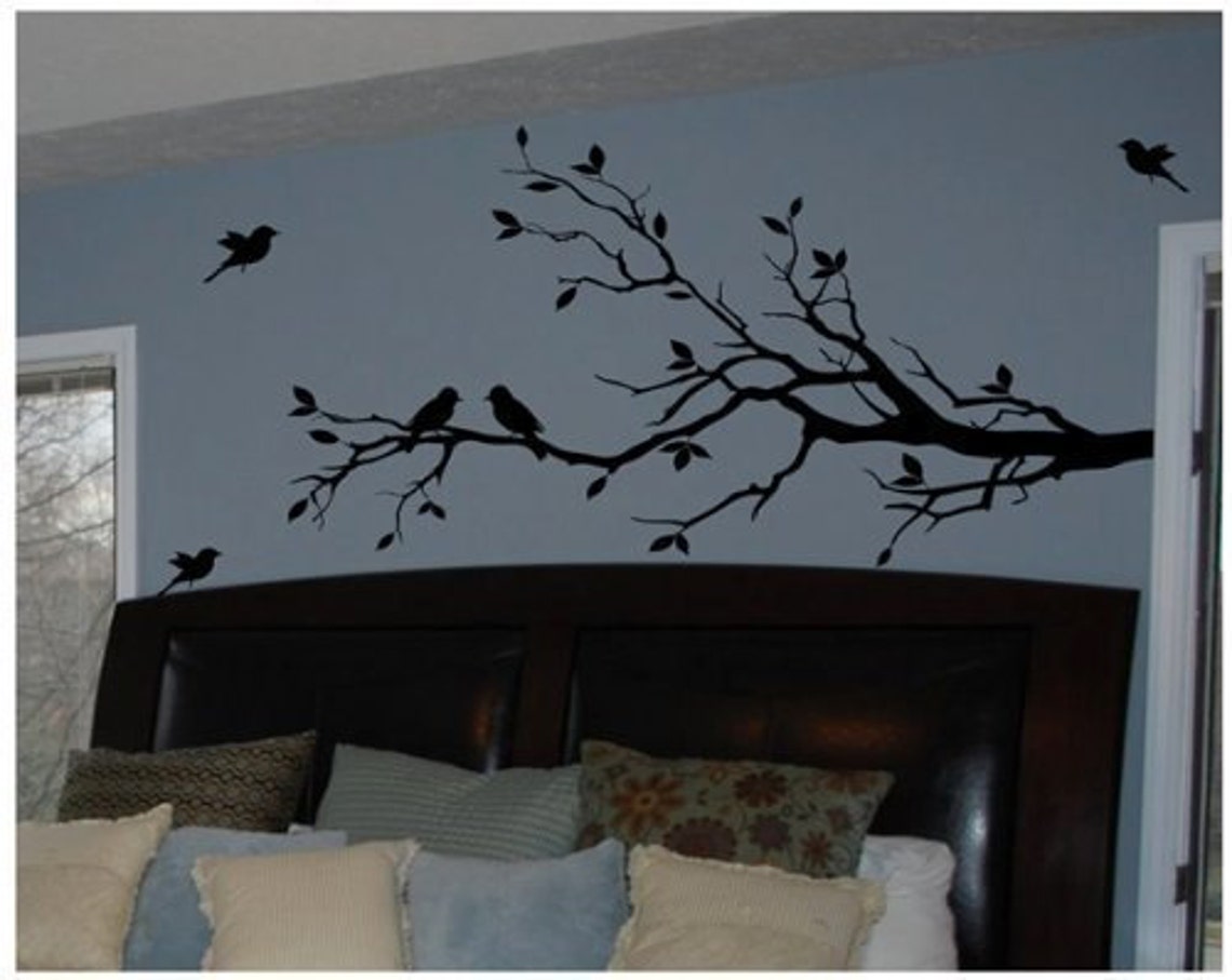 Tree Branch With 10 Birds Wall Decals Sticker Nursery Decor | Etsy