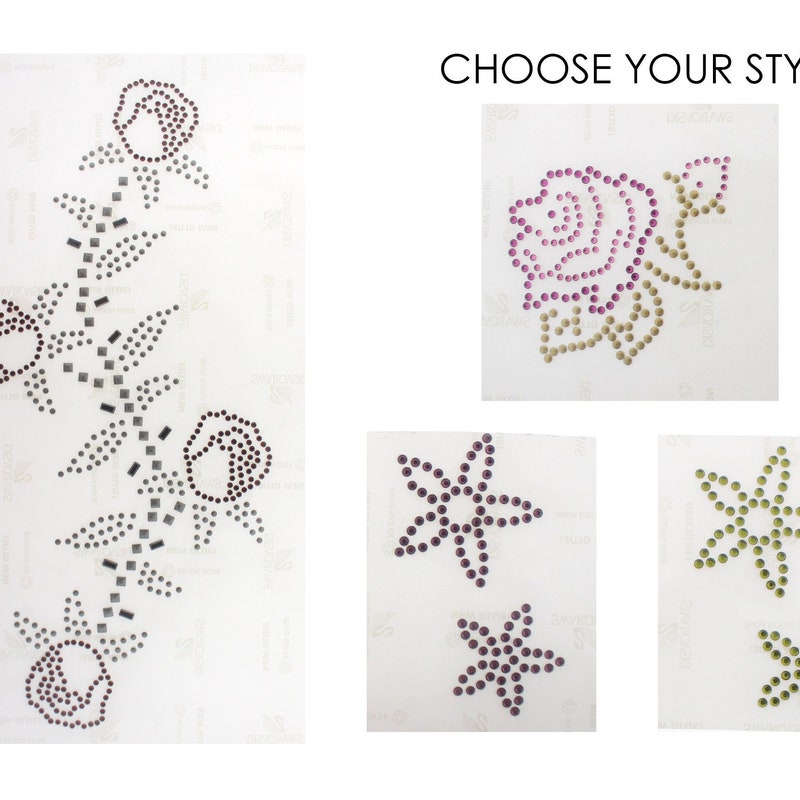 Iron on Rhinestone Transfer - Etsy