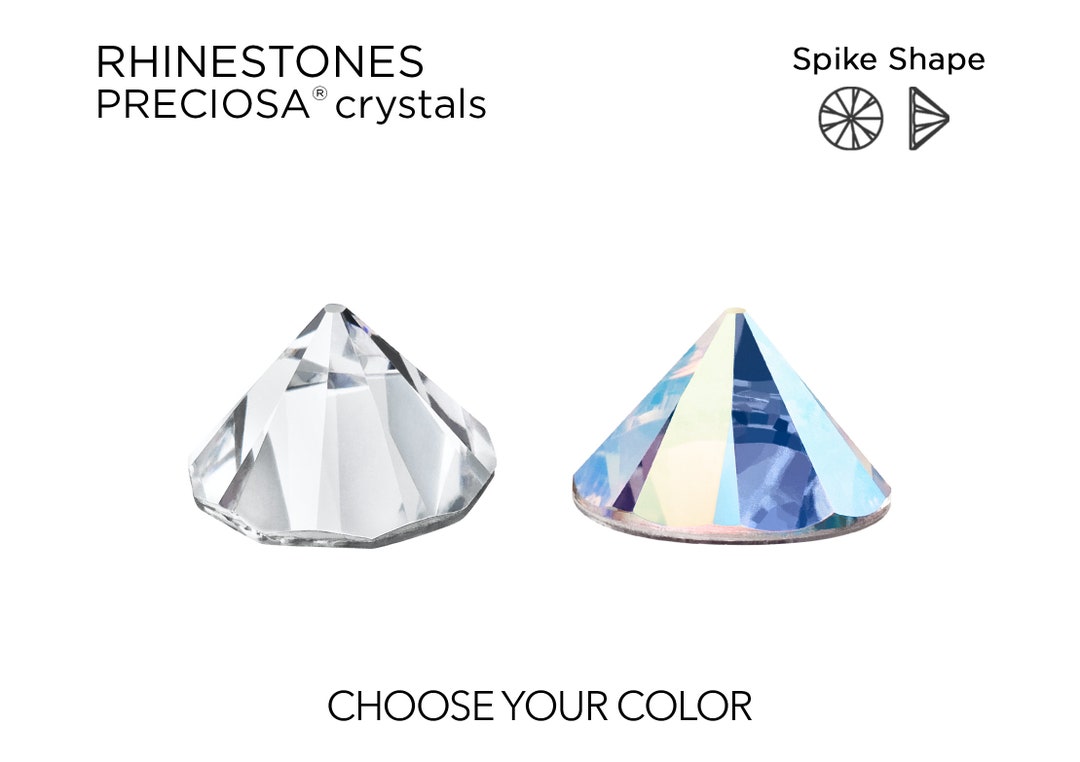 Rhinestones Spike Cone Shape PRECIOSA - SS29 / 6mm - Choose Your Color - for Nails, DIY and ...