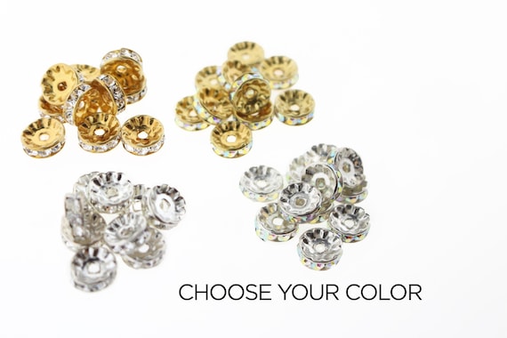 Swarovski Rhinestone Spacer Rondelles 10mm Style 77510 - Etsy