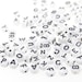 100 Piece Letter, Number & Symbol Beads YOU CHOOSE White Beads With ...