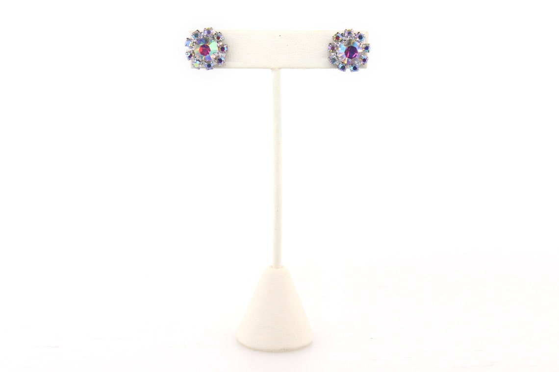 Rhinestone Stud Earrings for Ballroom, Dance, Costume - 15mm - Crystal ...