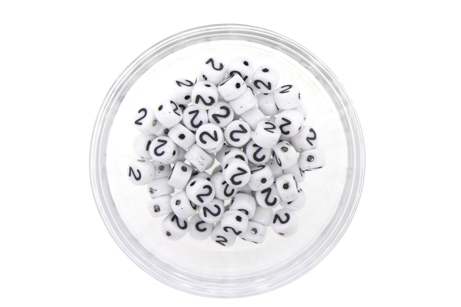 100 Piece Number & Symbol Beads YOU CHOOSE White Beads - Etsy