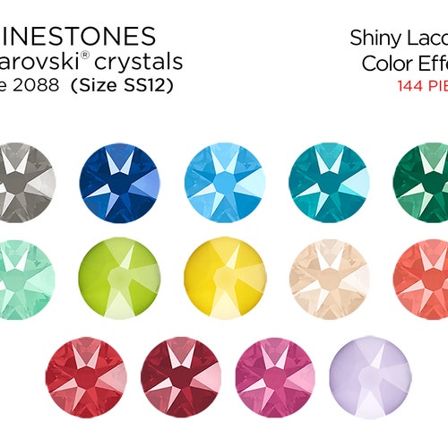 144 Pcs Swarovski Rhinestones 2088 SS12 Plain Colors CHOOSE - Etsy
