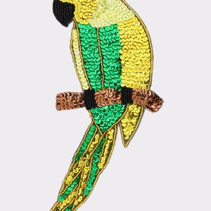 Parrot Sequin Applique 10.25"- CHOOSE YOUR COLOR - Etsy