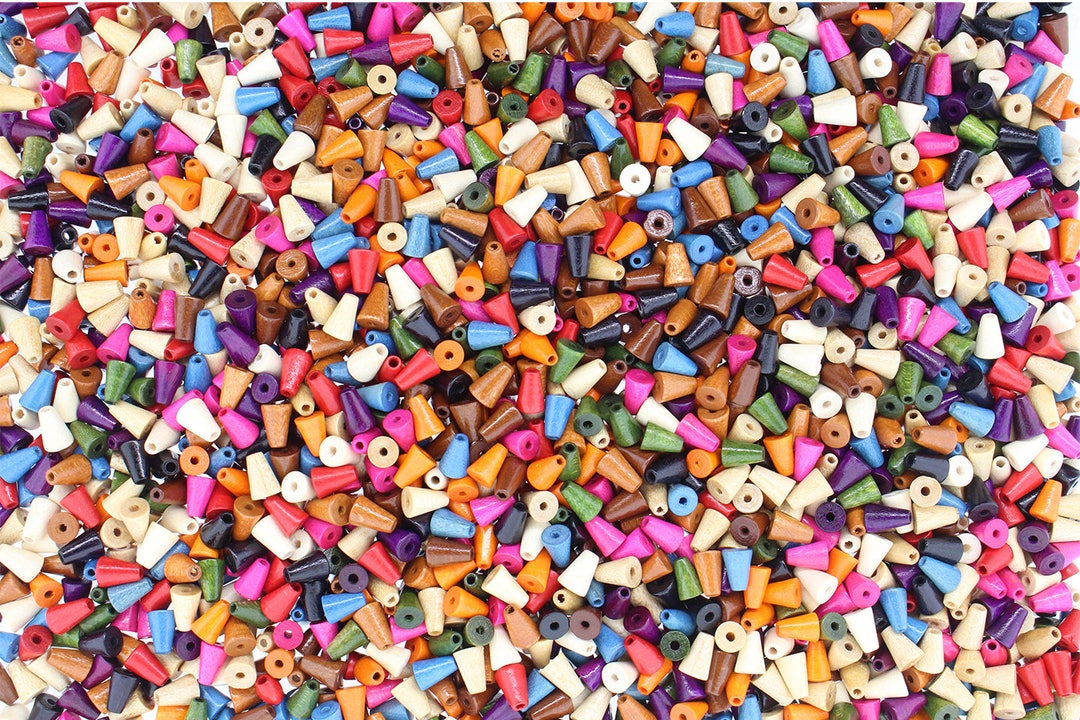 Wood Bead Mix (cone) 5x7.5mm (250 Pcs) - Etsy