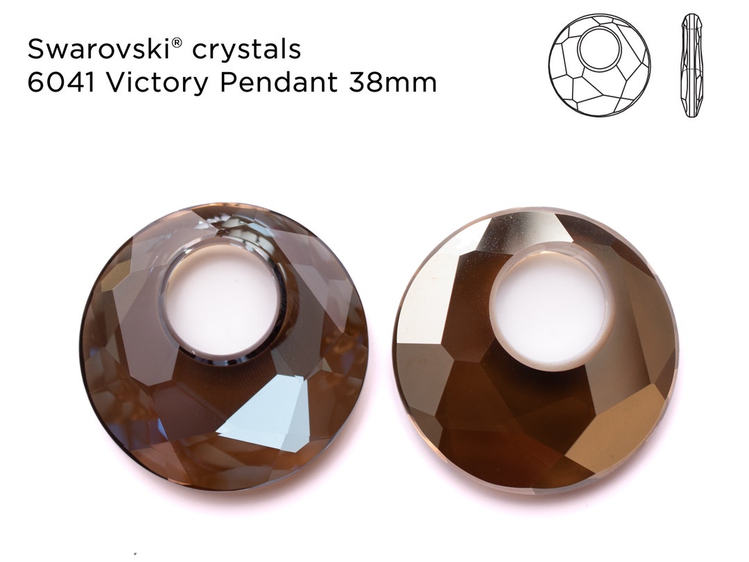 Swarovski Crystal Victory Pendant 6041 38mm Crystal Bronze Shade - 1 ...