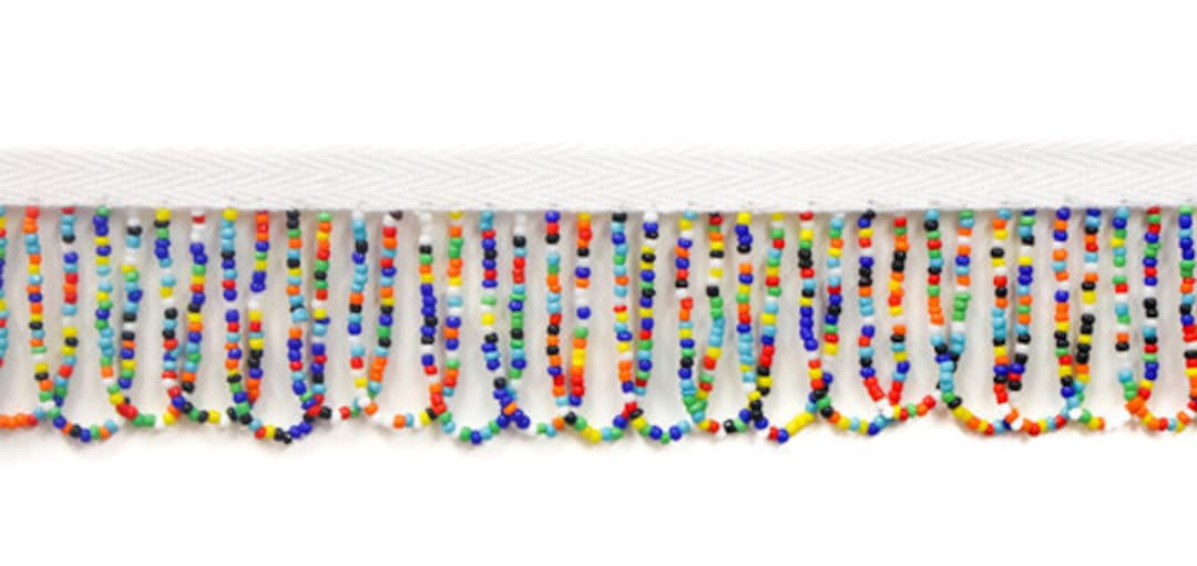 Beaded Multi-colored Fringe 1.5" (1 Yard) - Etsy