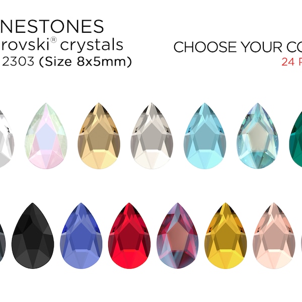 Swarovski Pear - Etsy