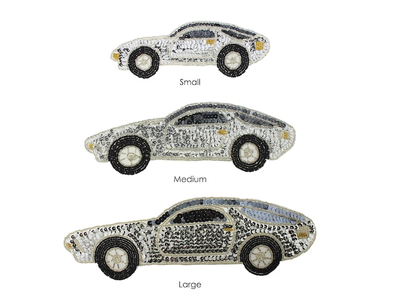 Car Sequin & Beaded Applique - CHOOSE YOUR SIZE - Etsy