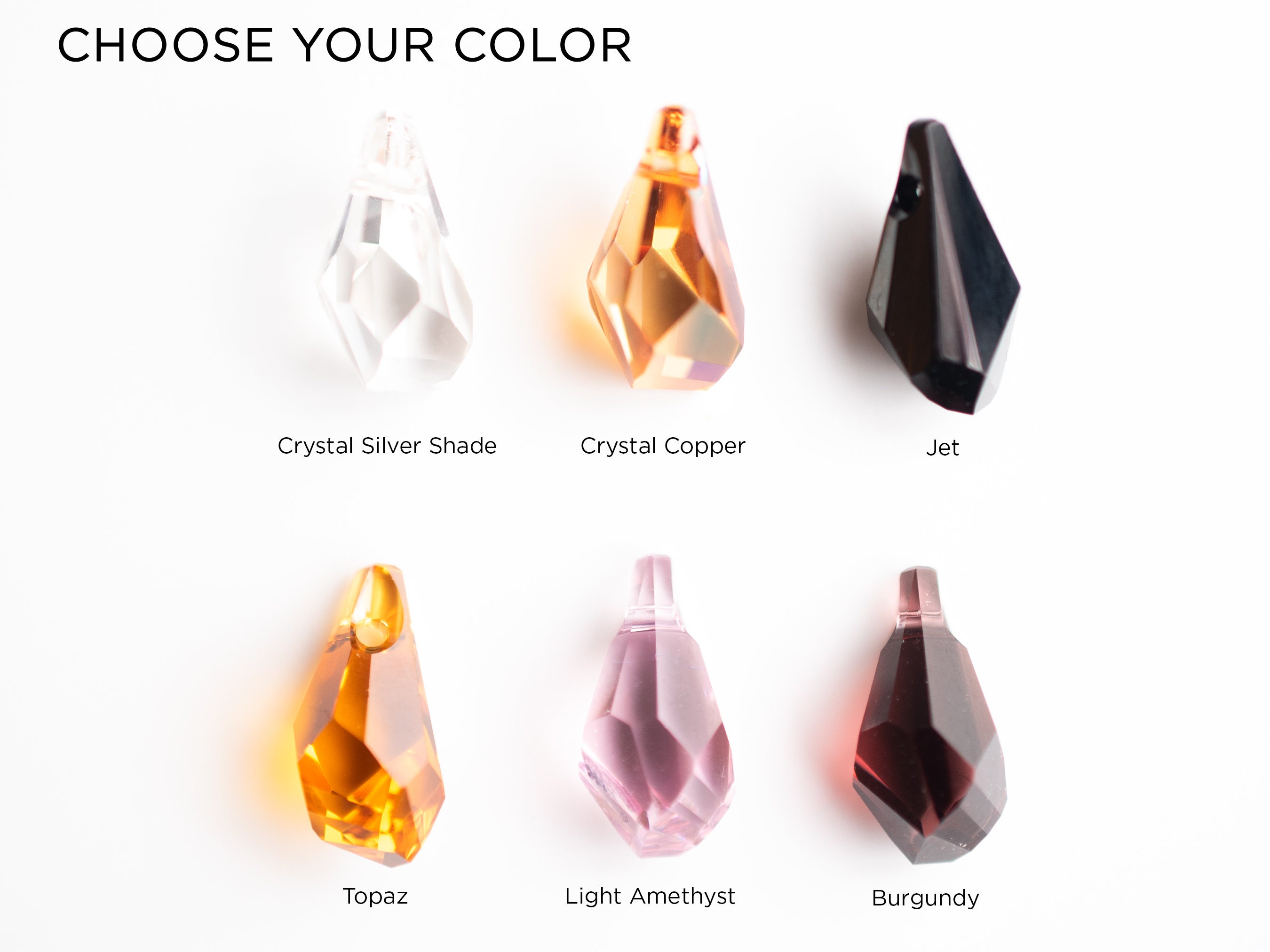 Swarovski Polygon Drop Pendant 6015 13mm - 12 Pieces - CHOOSE YOUR ...