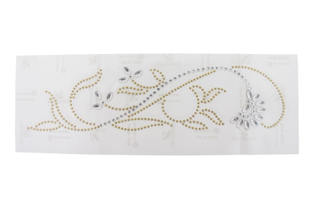 Swarovski Hot Fix Iron on Rhinestones Transfers - Swirl Pattern - 8.75 ...