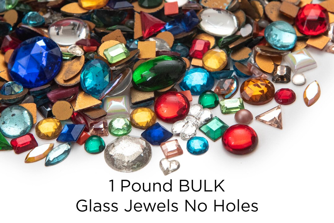 1 Pound BULK Vintage Glass Rhinestones / Glass Jewels Mix (german ...