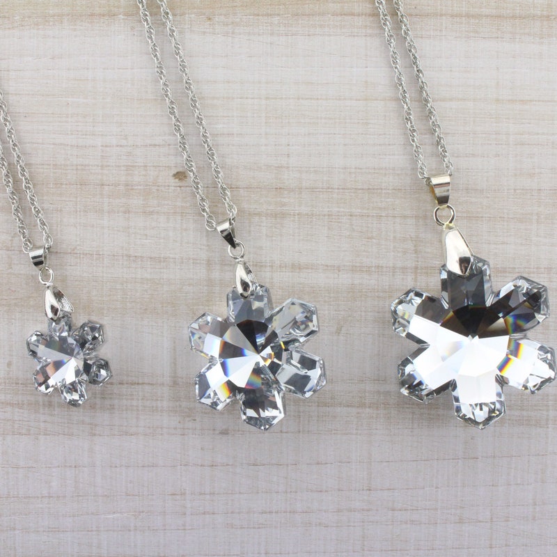 Swarovski Snowflake Necklace - Etsy