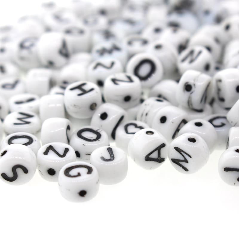 Glass Bead With Letters - Etsy