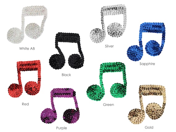 Purple Sparkly Music Notes