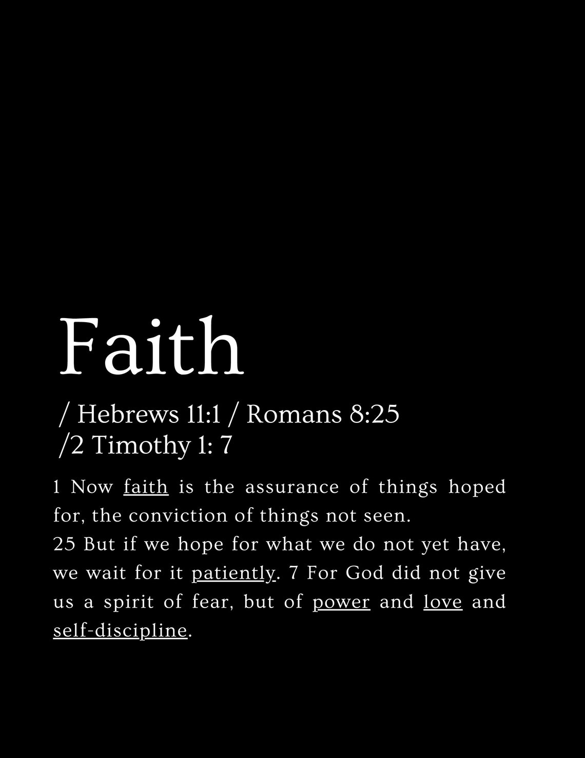 Printable Faith Definition, Digital Download, Minimalist Wall Art ...