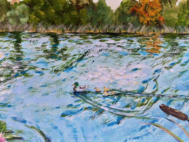 Duck Home Decor, Art PRINT, Monet, Duck Pond, Flowers, Lily Pond ...