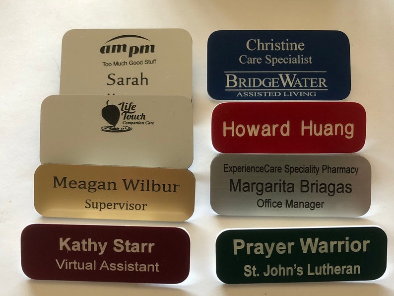 Engraved Name Badges - Etsy