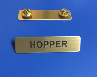 Chief Hopper Hawkins Police Badge and Name Tag Prop Replica - Etsy