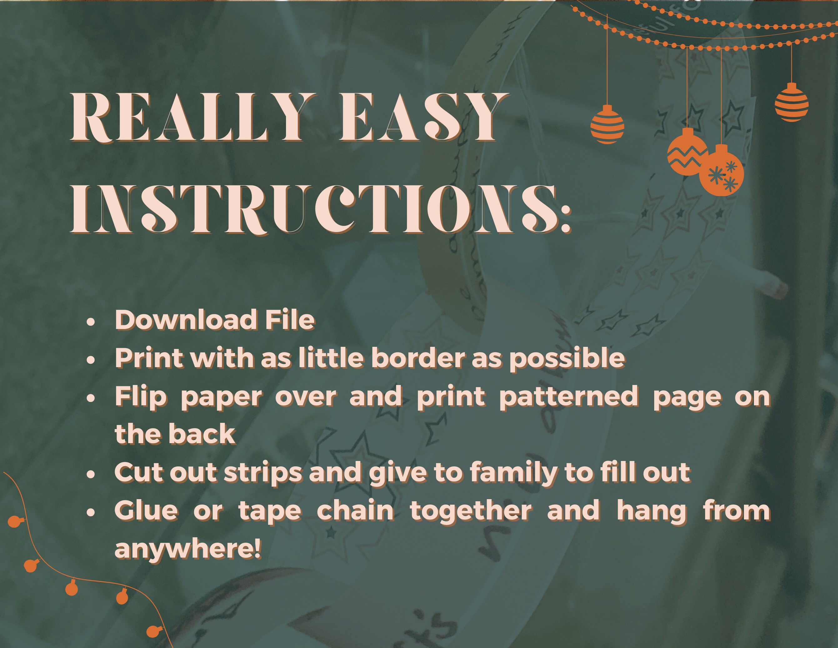 Gratitude Paper Chain Printable – Christmas Family & Classroom Activity ...