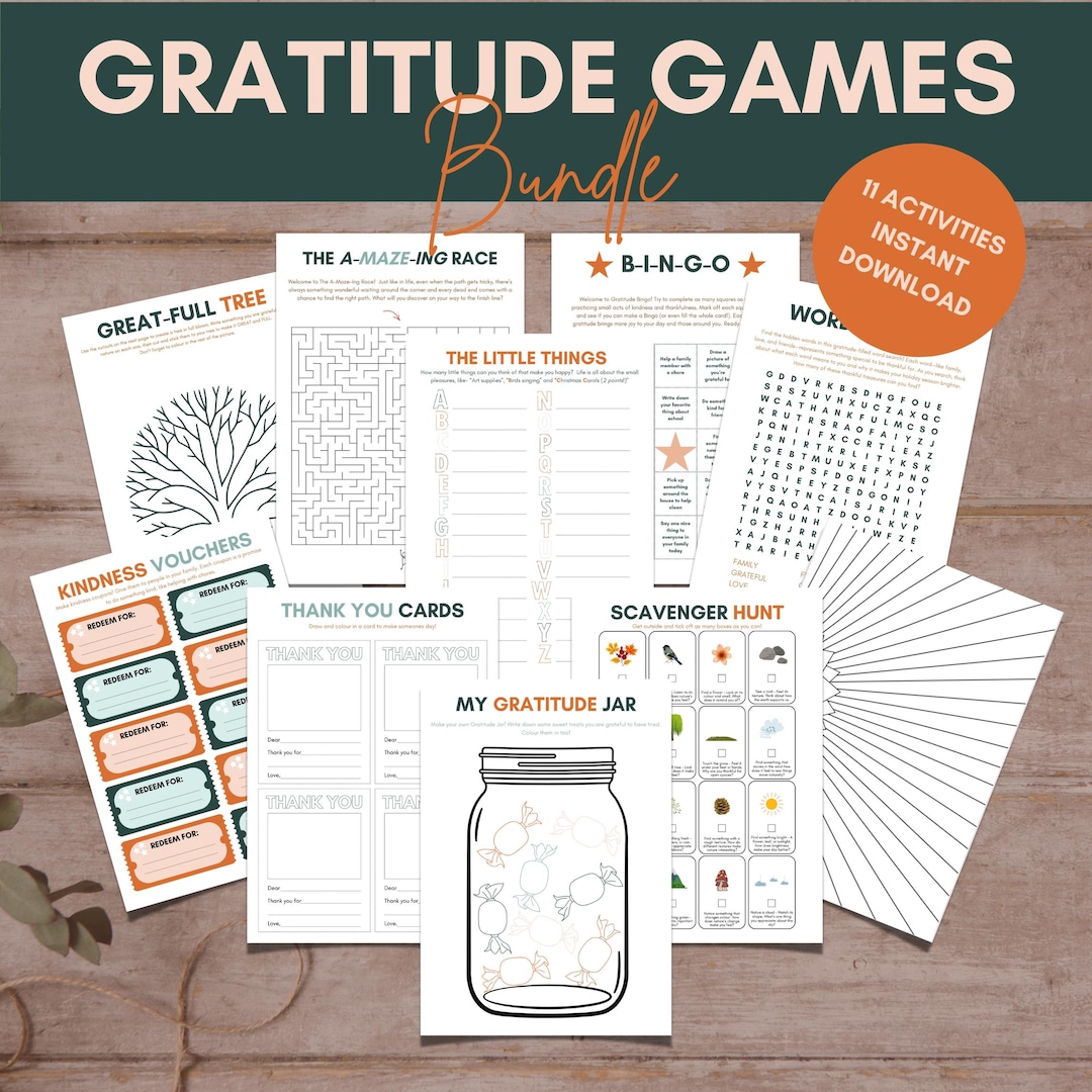 11 Printable Gratitude Games & Activities for Kids | Make Thankfulness ...