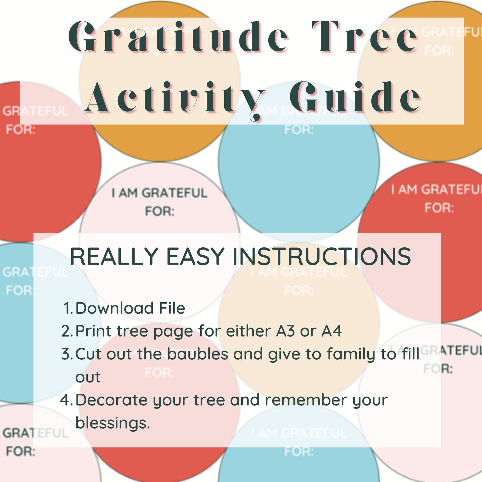 Gratitude Tree Christmas Activity – Family & Classroom Craft (digital ...