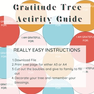 Gratitude Tree Printable Christmas Activity – Family & Classroom ...
