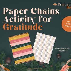 Gratitude Paper Chain Printable – Christmas Family & Classroom Activity ...