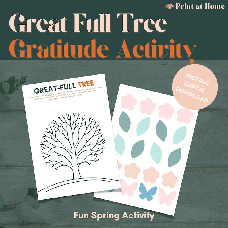Printable Gratitude Tree | the Great Full Tree | Mindfulness ...