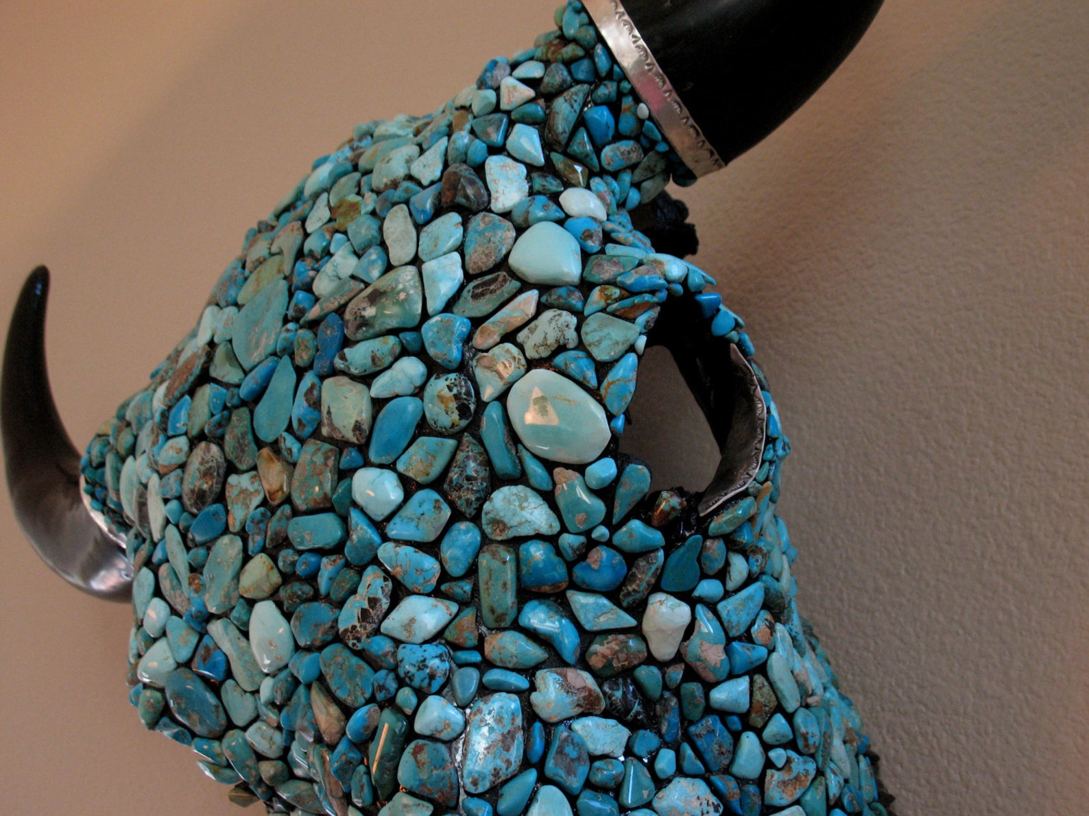Turquoise Encrusted Buffalo Skull With Fine Silver - Etsy
