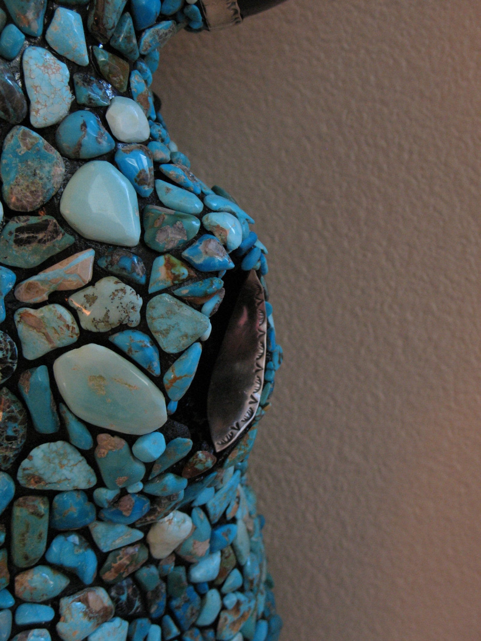 Turquoise Encrusted Buffalo Skull With Fine Silver - Etsy