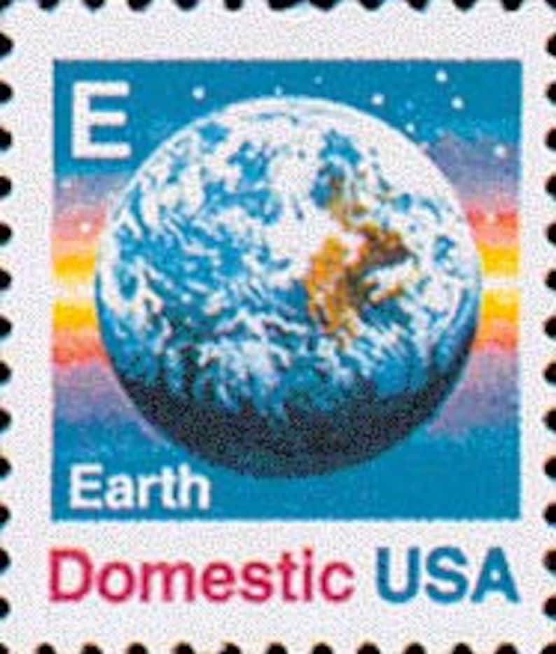 Earth Postage Stamp Used United States 1988 E Domestic 25 | Etsy