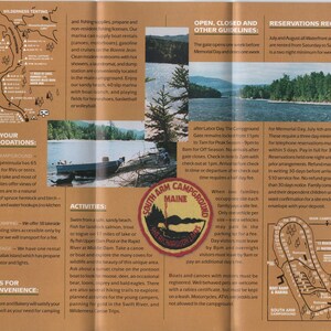 South Arm Campground Andover Maine Brochures C1990s Good | Etsy