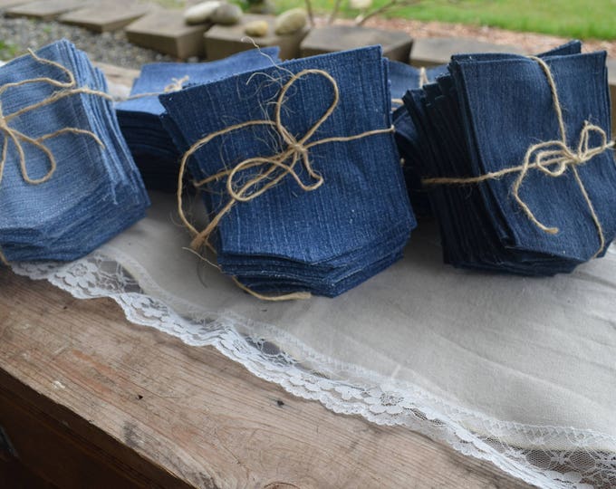 Matching Denim Silverware Pocket, Jean Pocket Silverware Holder, Denim ...