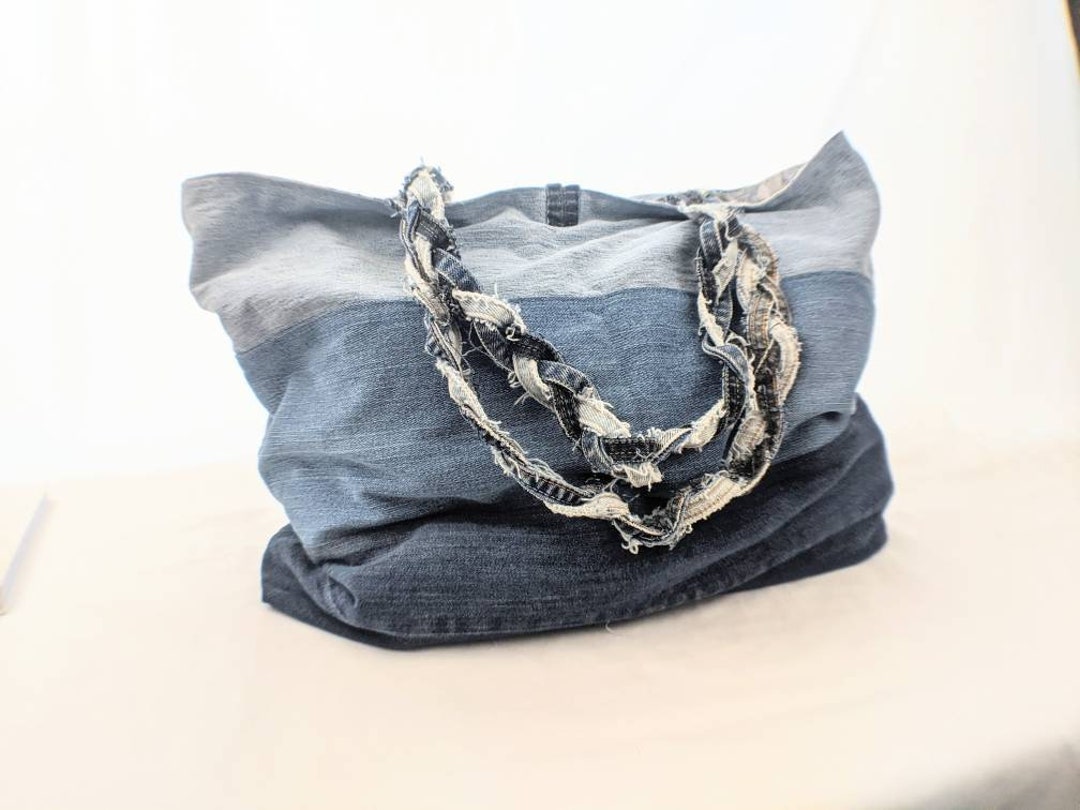 Repurposed Jean Bag, Upcycled Denim Bag, Market Tote, Jean Tote, Denim ...