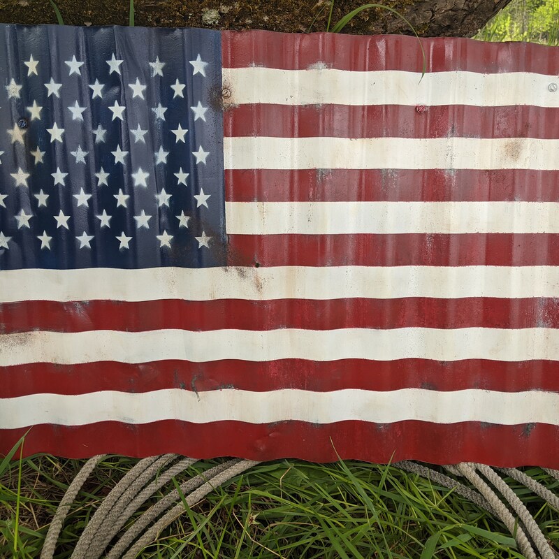 Rustic American Flag - Etsy