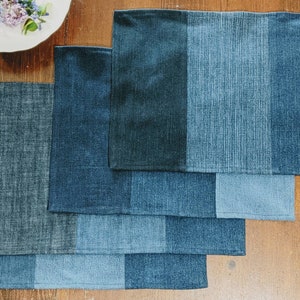 Denim Placements, Jean Placemats, Repurposed Jeans, Table Setting ...
