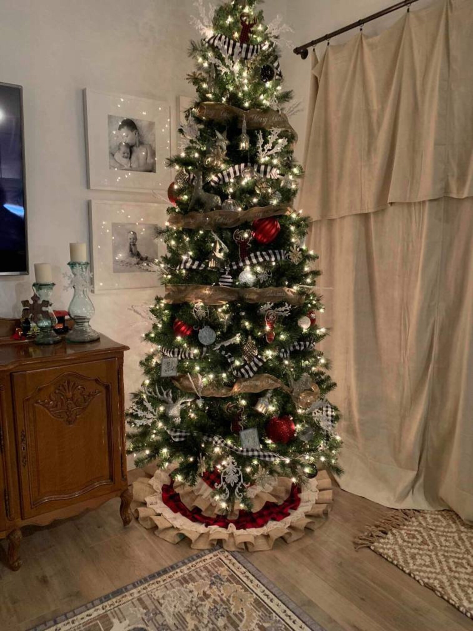 Buffalo Check Tree Skirt Buffalo Check Decor Flannel - Etsy