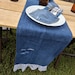 Denim & Lace Table Runner Distressed Jean Wedding Decor - Etsy