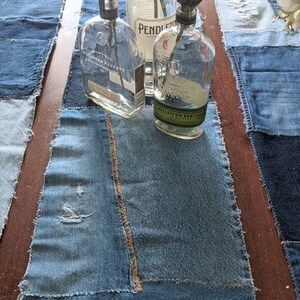 Distressed Denim Table Runner, Jean Wedding Decor, Country Wedding ...