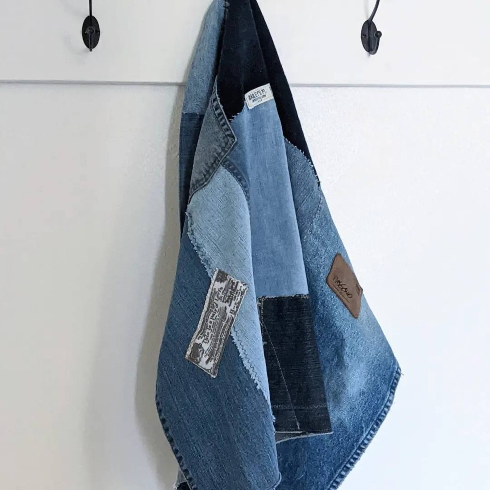 Repurposed Denim Apron Denim Apron Half Apron Upcycled - Etsy